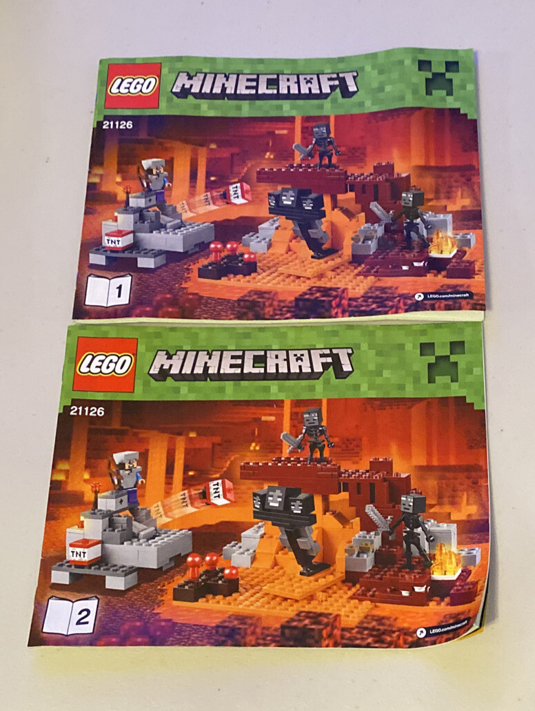 LEGO #21126 Minecraft The Wither Set Replacement Instruction Manuals 1 ...