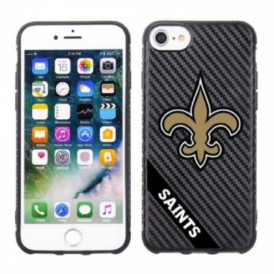 PBG NFL New Orleans Saints Black Carbon for iPhone SE (2020-22), 8, 7 ...