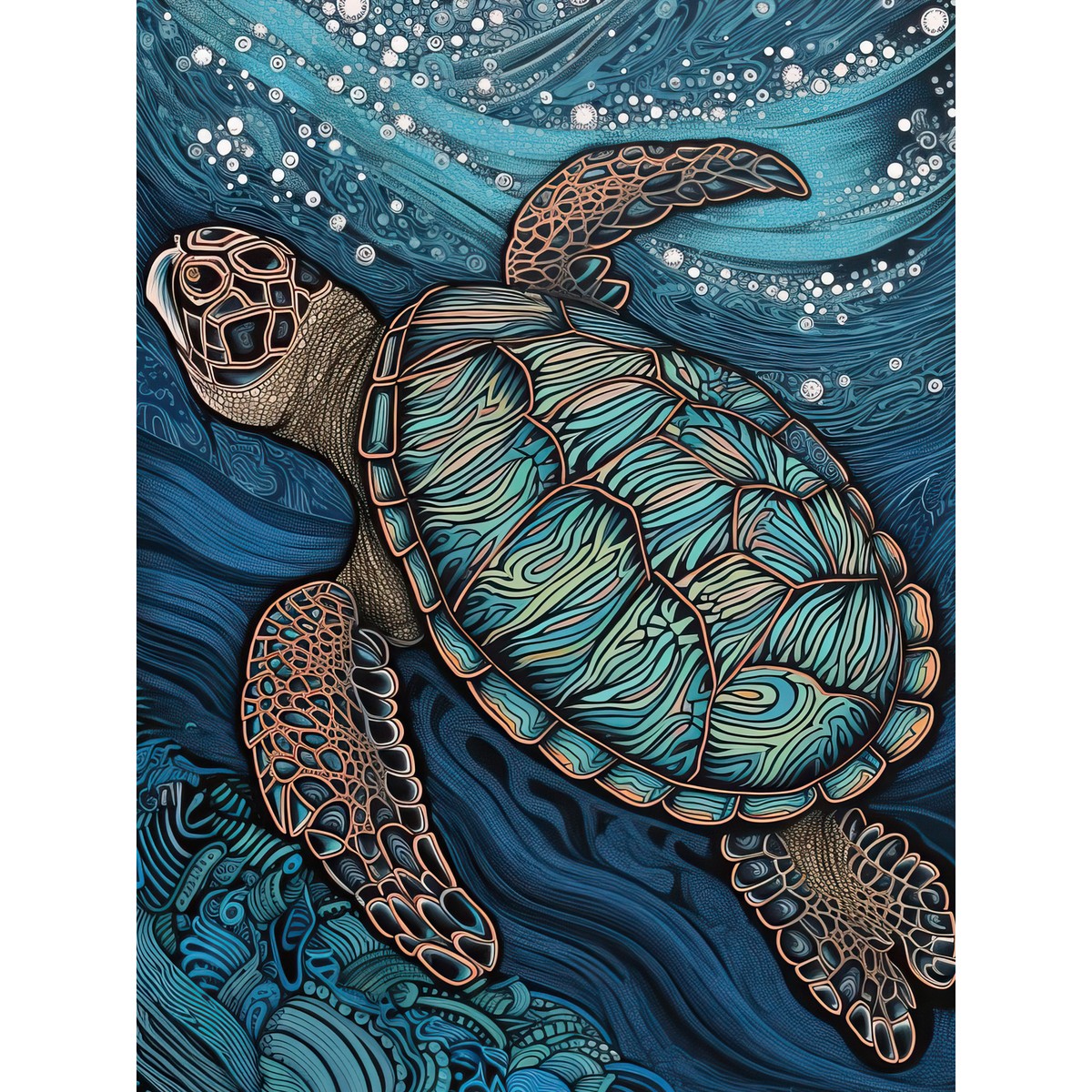 Wall Murals Under The Sea Turtle