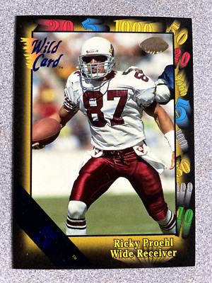 1991 Wild Card NFL Ricky Proehl 5 Stripe Card #79 Phoenix Cardinals | eBay
