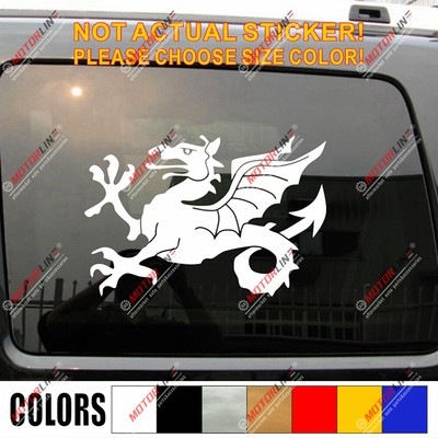 Anglo Saxon White Dragon Decal Sticker England English Car Vinyl pick ...