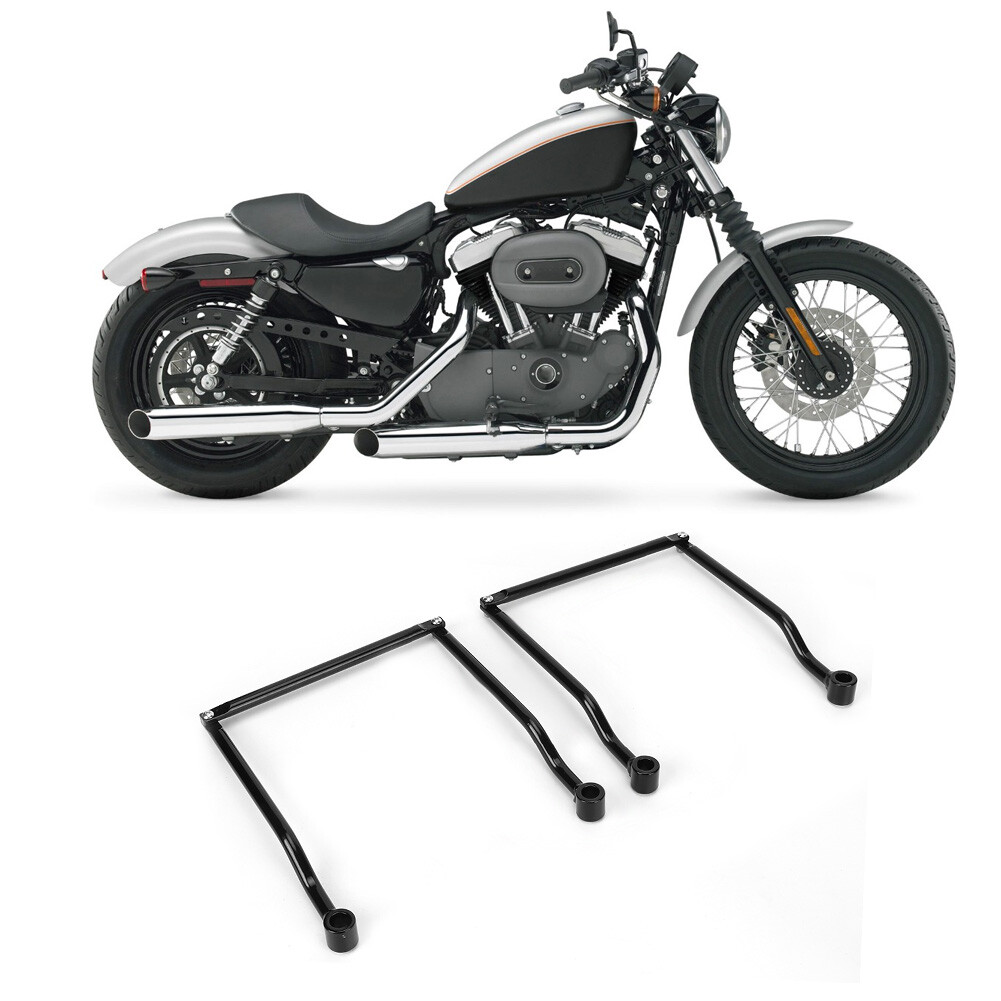 Universal Motorcycle Side Saddle Bag Mount Bracket Support Bars ...