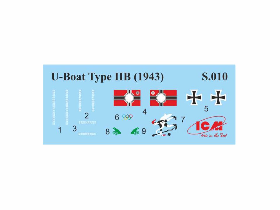 ICM S.010 - U-Boat Type IIB (1943), German Submarine - 1:144 Scale ...