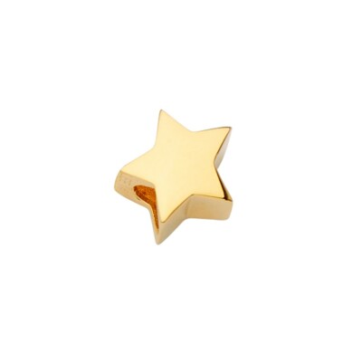 14K Yellow Gold Star Slider Small Tiny Pendant For Mix & Match Chain ...