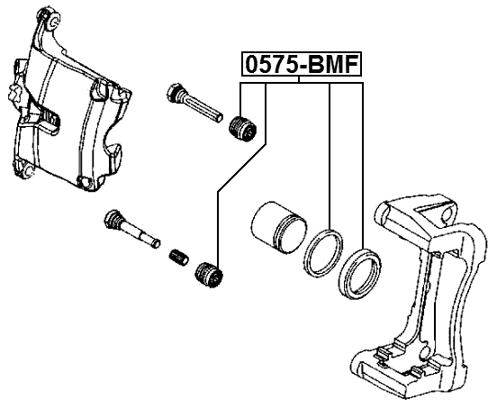 Front Brake Caliper Repair Kit For Mazda B4Y0-33-26Zb, B4Y03326Za ...