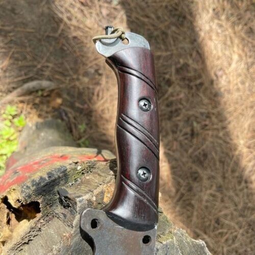 CUSTOM HANDMADE SPRING STEEL 5160 HUNTING BOWIE KNIFE SURVIVAL CAMPING ...