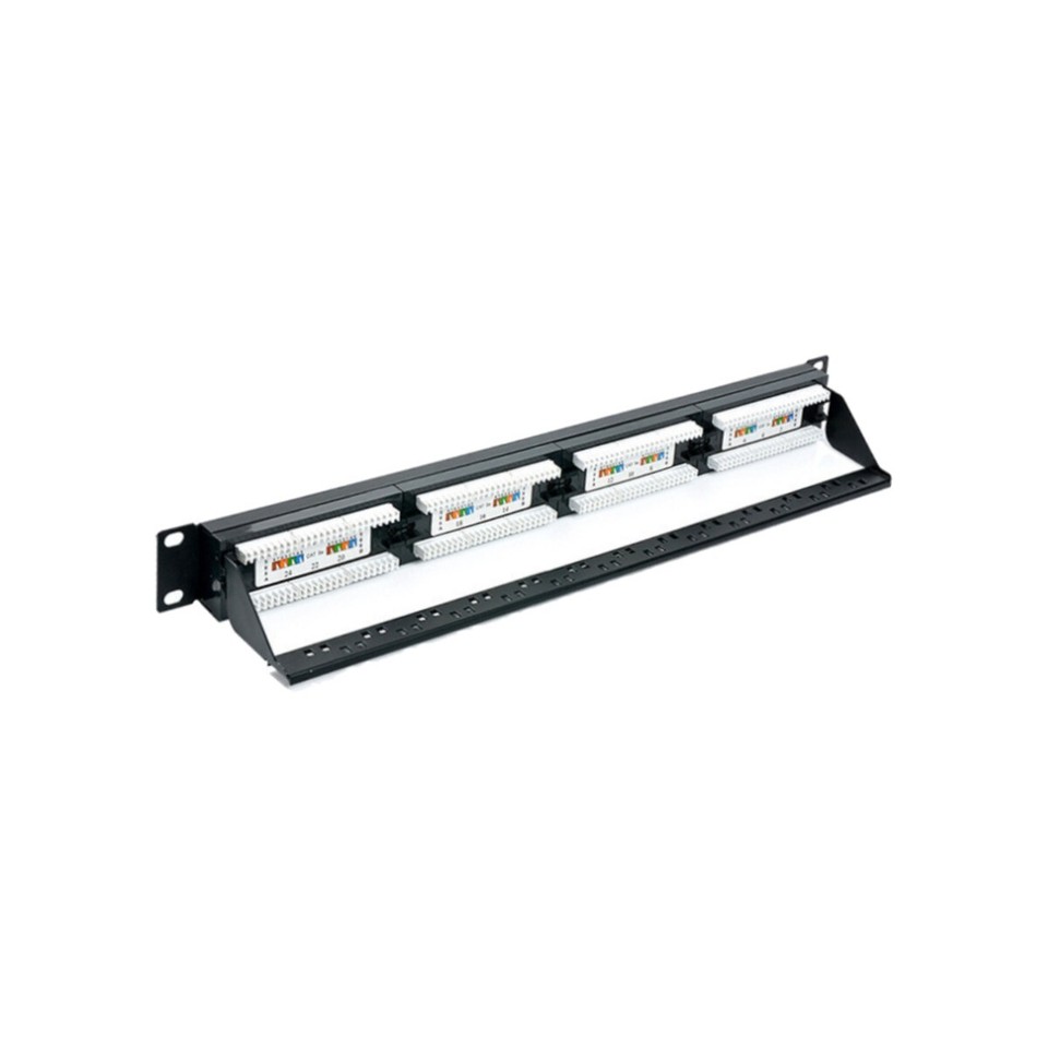 Cat5 Cat5e 110 Type Patch Panel 1U 24 Port Keystone Jack Blank Patch ...