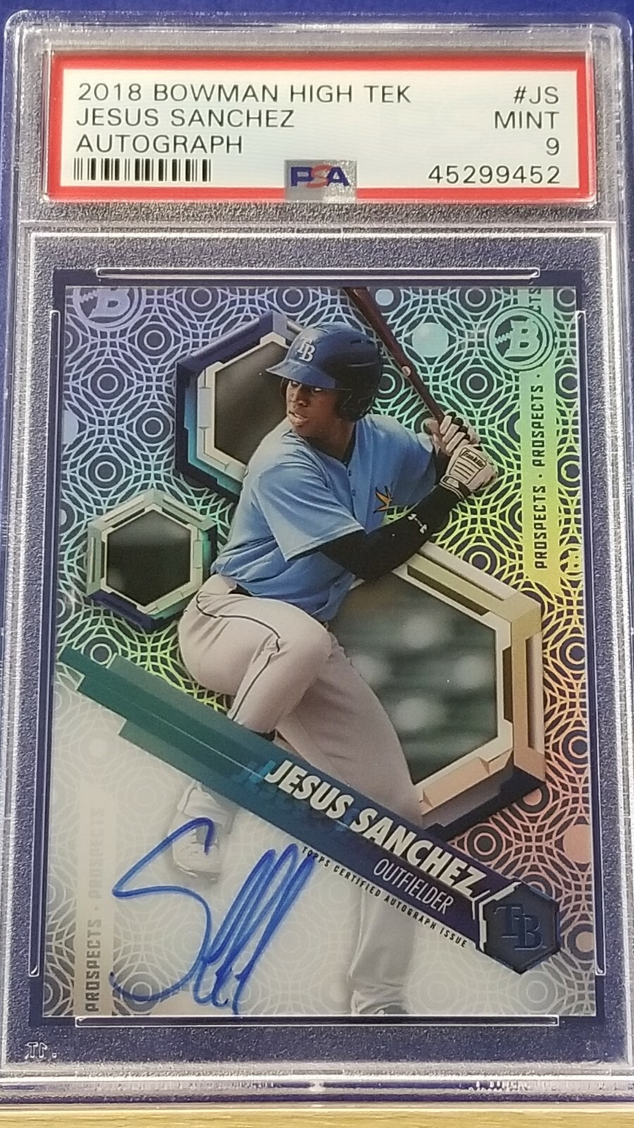 Jesus Sanchez - 2018 Bowman High Tek Autograph PSA 9 | eBay