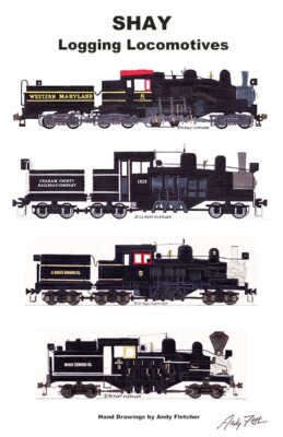 Shay Logging Locomotives 11"x17" Poster by Andy Fletcher signed | eBay