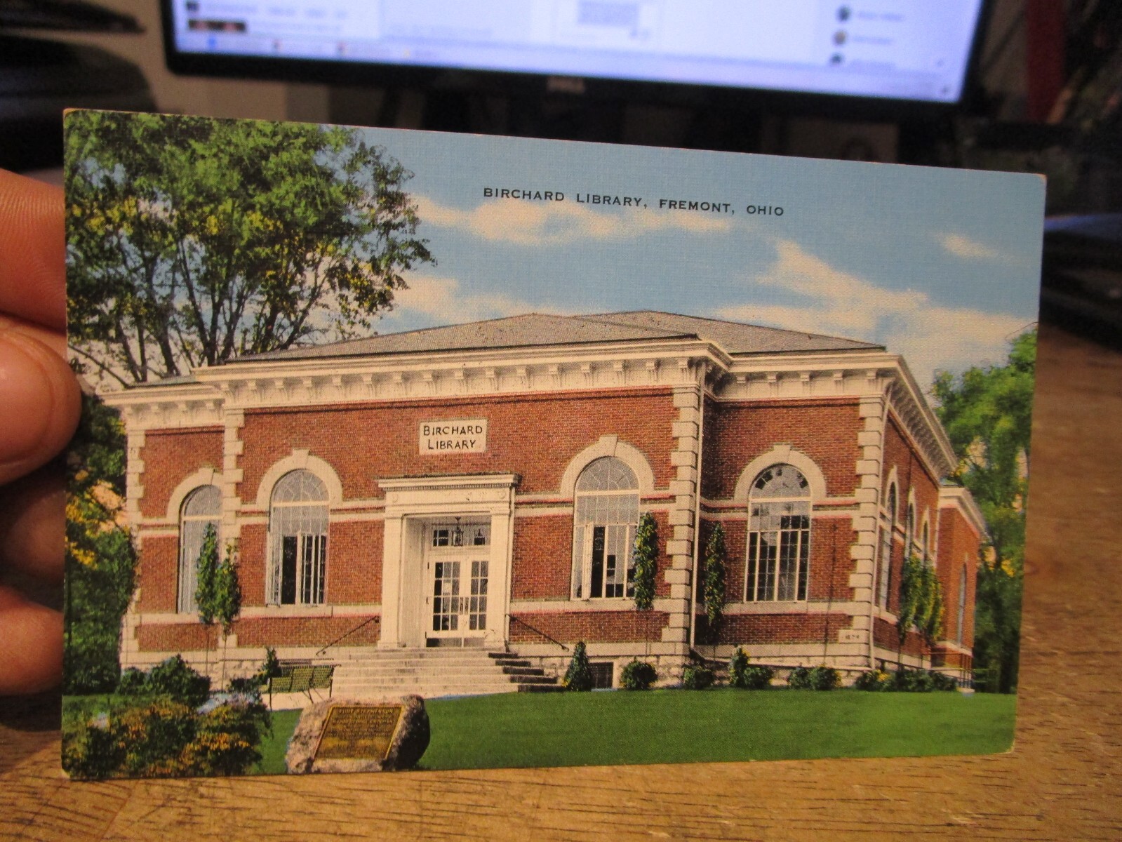 G7 Old OHIO Postcard Fremont Birchard Public Library Before Additions ...