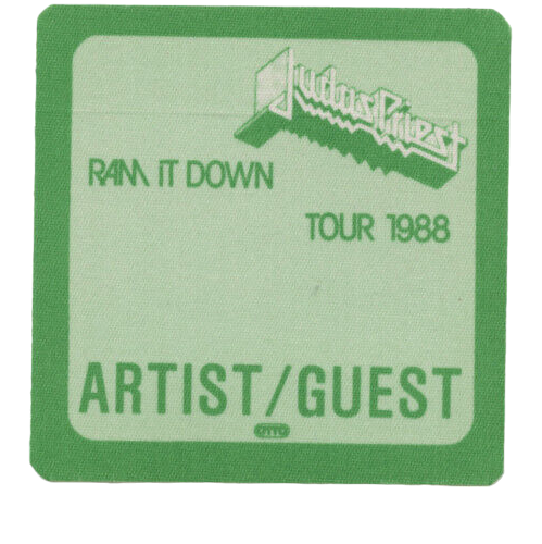 Judas Priest Authentic 1988 Ram it Down Tour Cloth Backstage All Access ...