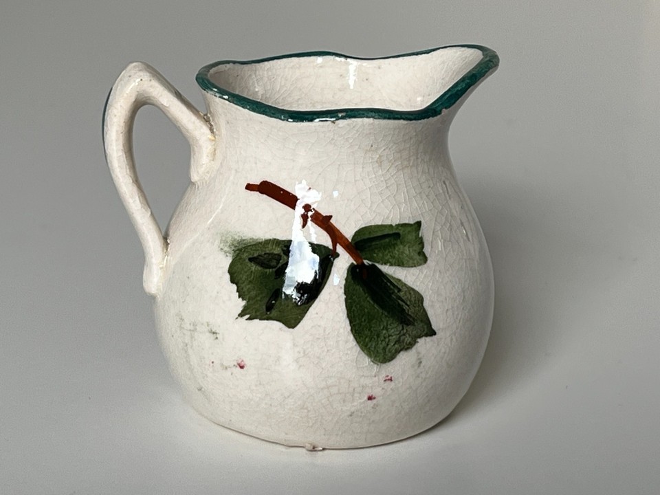 Antique Llanelly Pottery cabaret jug painted with wild roses by ...