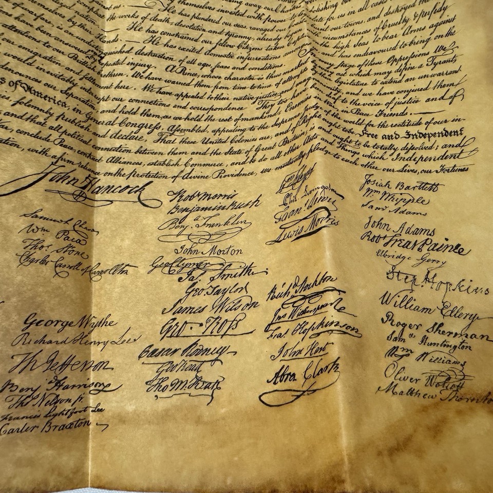 Declaration of Independence 1776 Replica Historical Documents Co. w ...