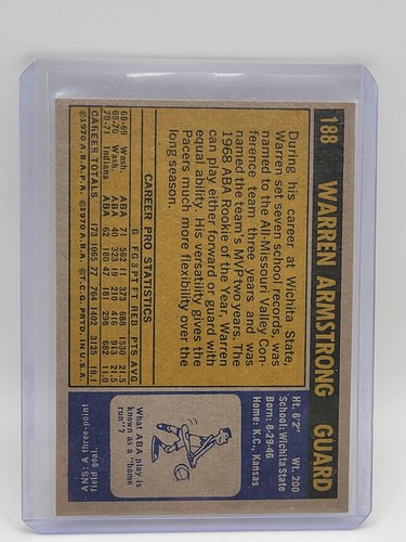 1971-72 Topps - #188 Warren Armstrong (RC) | eBay