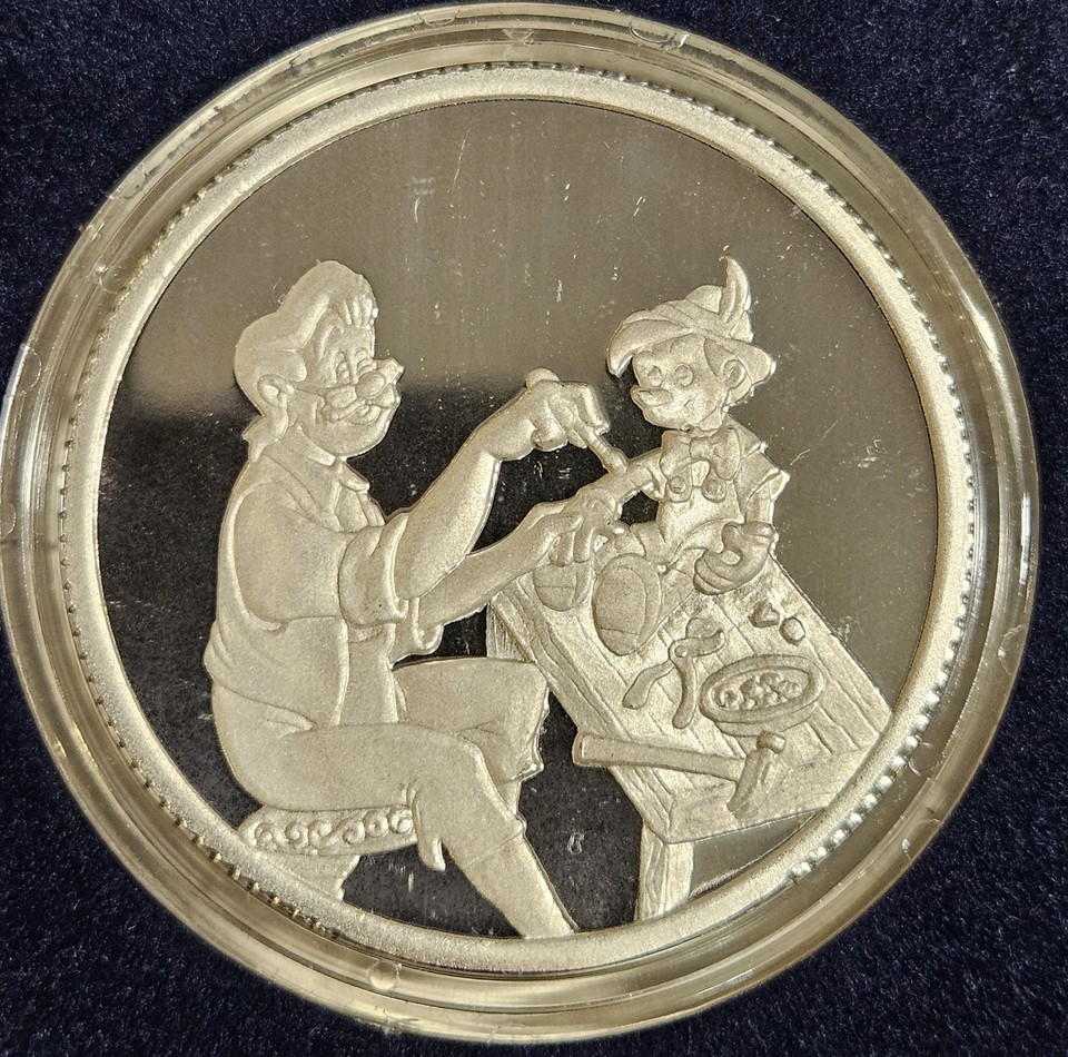 Pinocchio 50th Anniversary Master Collector's Proofset Case 6 Coin .999 ...