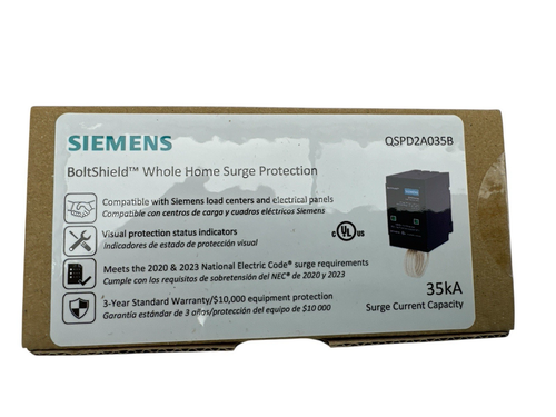 Siemens Boltshield 2-Pole Whole Home Surge Protector QSPD2A035B New | eBay