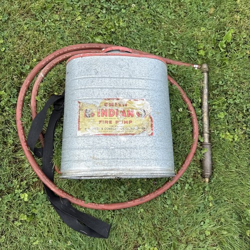 Vintage D.B. Smith Indian Backpack Brush Fire Extinguisher with Hand ...