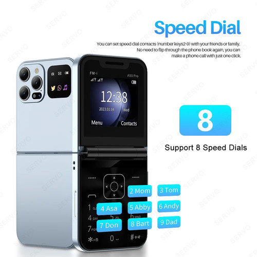 Mobile Flip Foldable Phone Dual Sim Unlocked Camera 2.4" Display ...