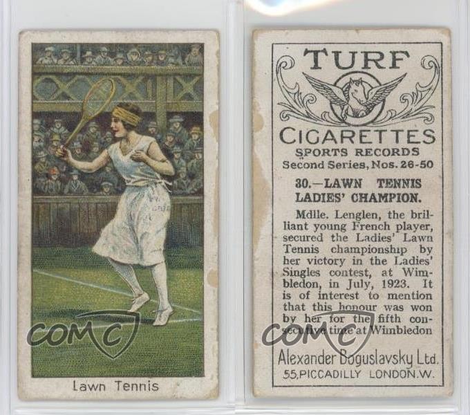 1925 Turf Sports Records Series 2 Tobacco Suzanne Lenglen Lawn Tennis ...