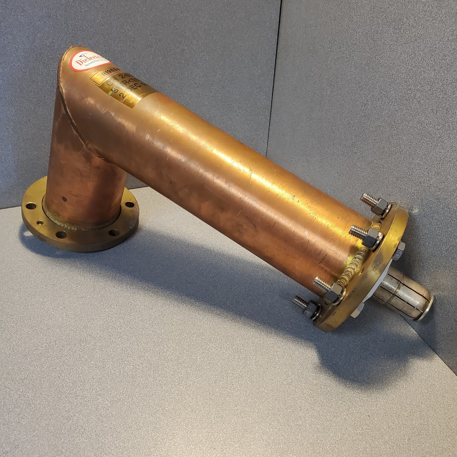 DIELECTRIC 3-1/8" Rigid Coax 90deg unequal leg ELBOW 6"x12" Model ...