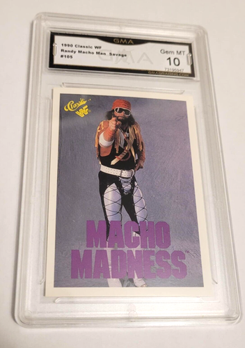 Randy Macho Man Savage Card 1990 Classic WWF Wrestling #105 - GMA Gem ...