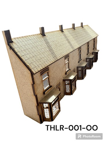MDF Low Relief OO Gauge Terrace Houses 1/76 Scale 4mm model railway KIT ...