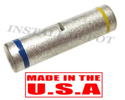 50 pcs UNINSULATED STEP DOWN BUTT CONNECTORS 12-10 TO 16-14 GAUGE WIRE ...