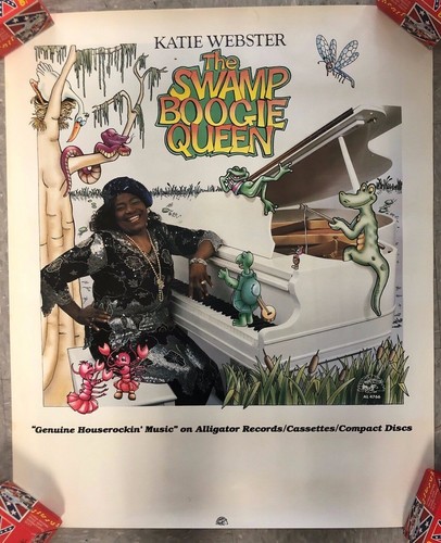 1988 MUSIC PROMO POSTER * KATIE WEBSTER THE SWAMP BOOGIE QUEEN 28X23 ...