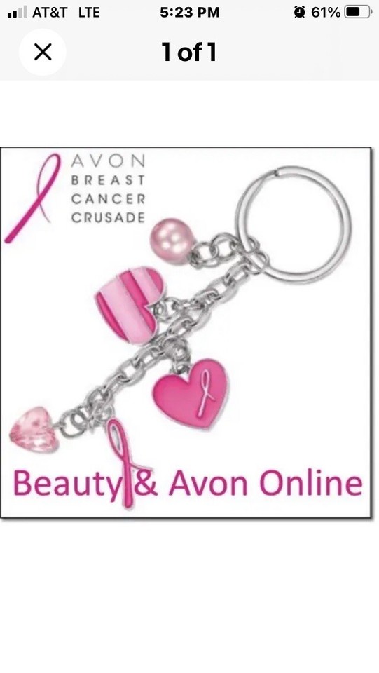 Avon Breast Cancer Crusade Key Chain With Charms (Sealed) | eBay