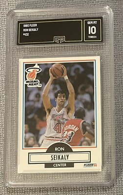 Rony Seikaly w/Michael Jordan #102 1990 Fleer GMA Graded 10 Chicago ...