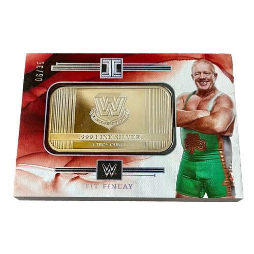 2023 Panini Impeccable WWE Fit Finlay Legends Logo Silver Bar /35 Case ...