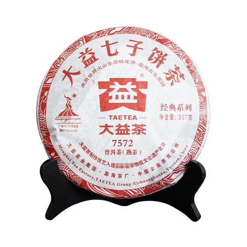 2010 TAETEA 7572 Dayi Shu Puerh Menghai Tea Pu Er Ripe Puer Cake 357g ...