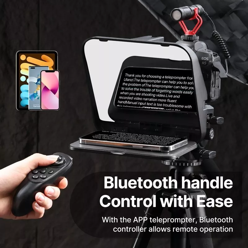 Teleprompter Metal Prompter Kit for DSLR Camera Camcorder Phone + RC ...