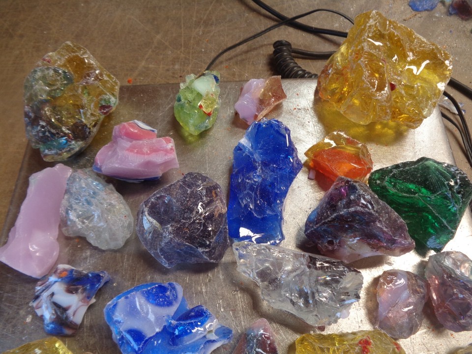 Slag Cullet Glass Rock Multi Color 5.0 lb NN7 Rocks Yard Deco Aquarium ...