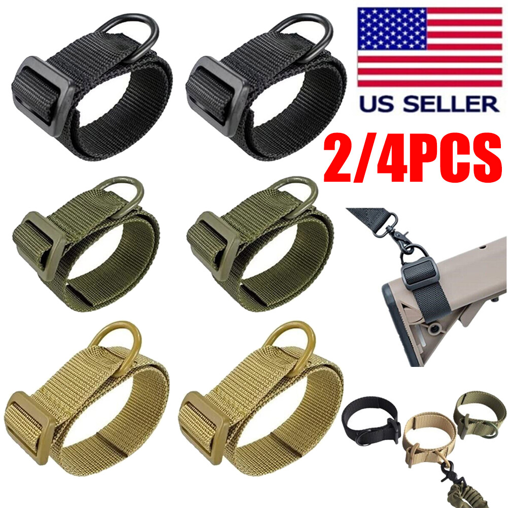 Tactical Buttstock Sling Adapter with D Ring Rifle Gun Strap Heavy Duty ...