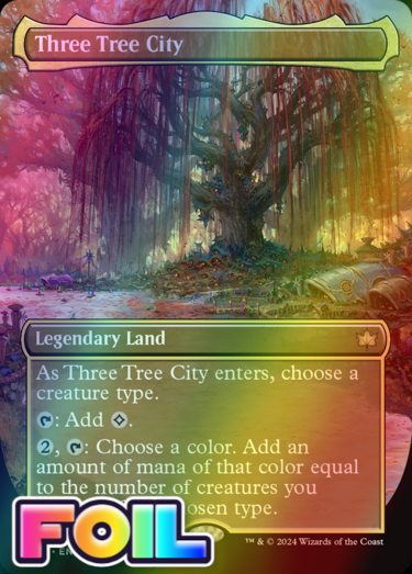 x1 Three Tree City BLB MTG 339 FOIL BORDERLESS RARE M/NM 1x | eBay