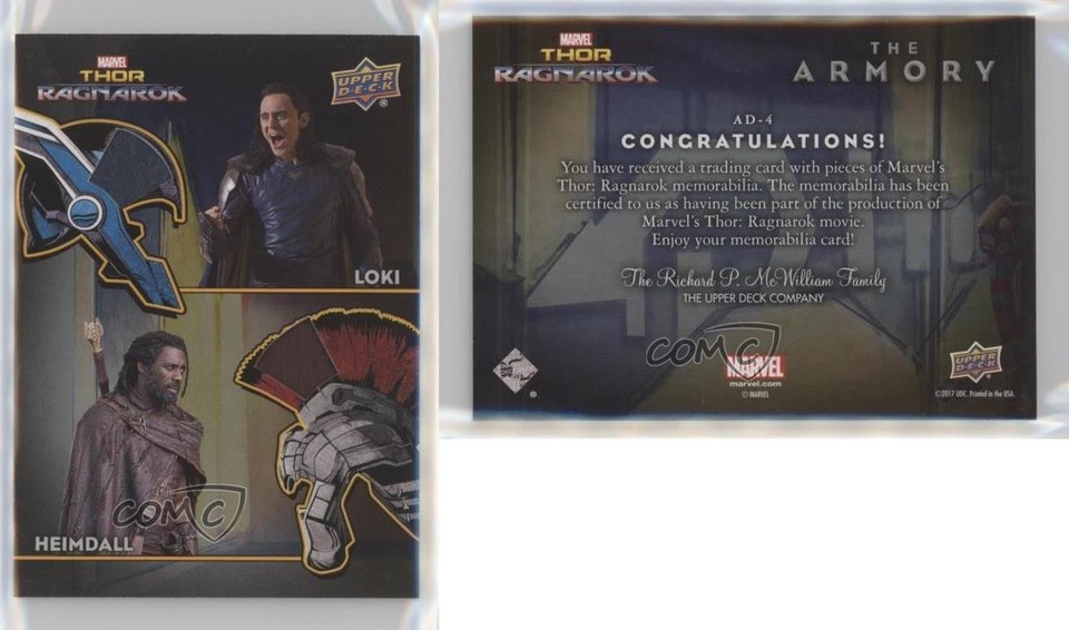 2017 Marvel Thor: Ragnarok The Armory Memorabilia Dual Loki Heimdall # ...