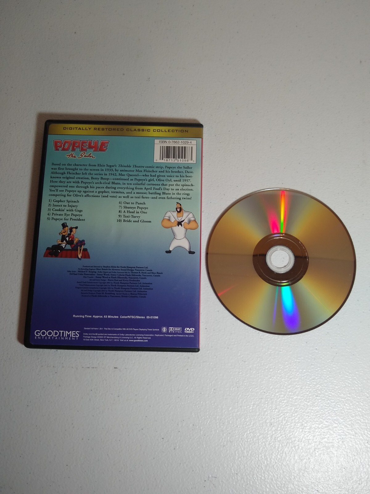 2005 GOOD TIMES ENTERTAINMENT CLASSIC CARTOONS COLLECTOR 8 PACK DVD ...