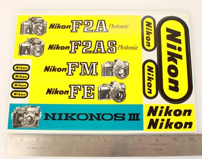 Vintage Nikon LOGO and Camera Sticker Sheet NOS | eBay