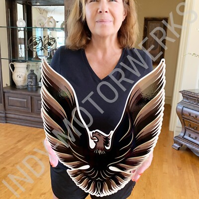 FIREBIRD TRANS AM RISING PHOENIX HOOD BIRD LARGE WALL EMBLEM FULL 18" x ...