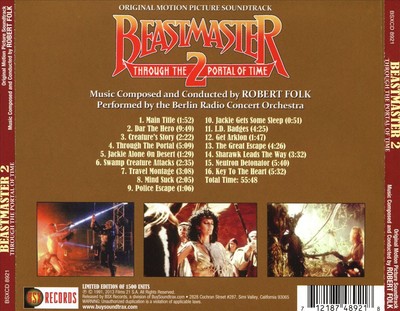 ROBERT FOLK BEASTMASTER II: THROUGH THE PORTAL OF TIME NEW CD ...