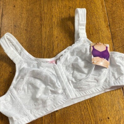 Nwt Womens Comfort Choice Front Close Wireless Posture Bra 48B White ...