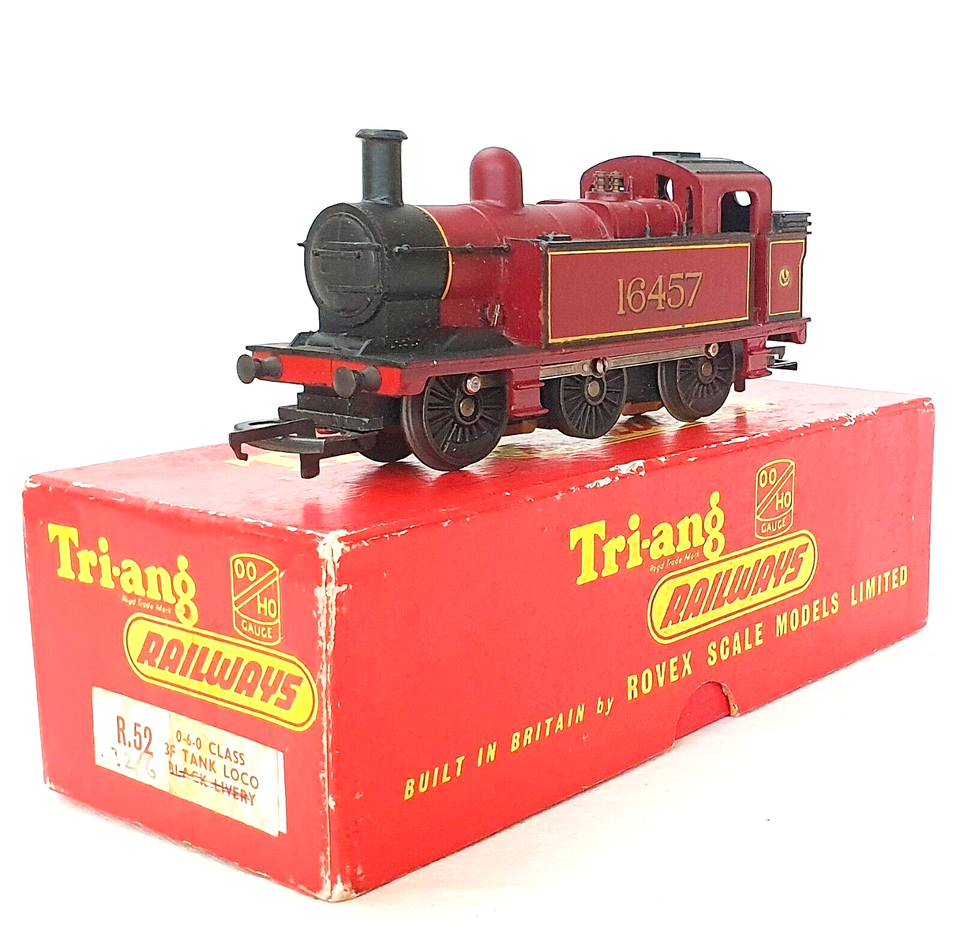 Tri-ang Triang OO HO LMS Class 3F "16457" TANK STEAM LOCOMOTIVE ...