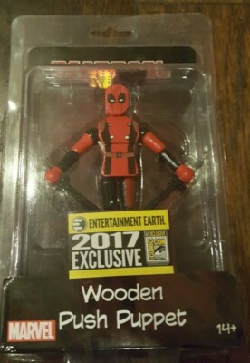 SDCC 2017 Exclusive Deadpool Wooden Push Puppet by Entertainment Earth ...
