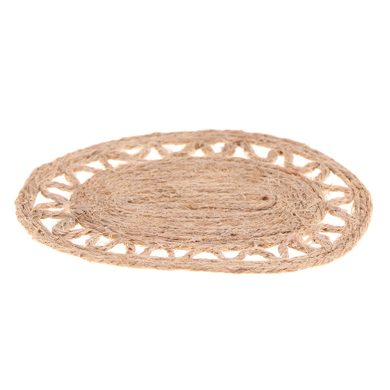 1:12 Dollhouse Miniature Hemp Rope Woven Rug Floor Carpet Doll House ...