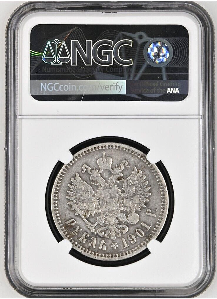 1901 ФЗ RUSSIA Empire Rouble Silver Coin Nicholas II NGC VF-20 | eBay