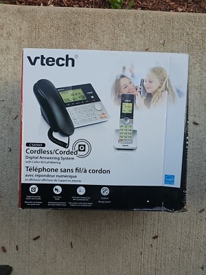 VTech CS6949 DECT 6.0 Expandable Corded Cordless Phone With Answering ...