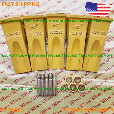 5-Pk 1U3252 1u-3252 Bucket Teeth With Pin's 8E625 Lock 8E6258 For J250 ...