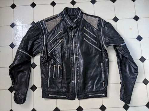 GENUINE 80s VINTAGE MICHAEL JACKSON BEAT IT BLACK LEATHER ZIPPER JACKET ...