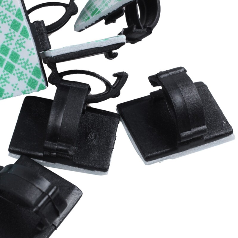 20pcs Adhesive Car Cable Clips Cable Winder Drop Wire Tie Fixer Holder ...